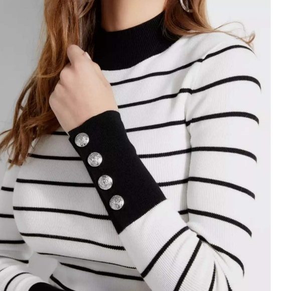 Guess | Sweaters | Guess Los Angeles Black And White Sweater | Poshmark
